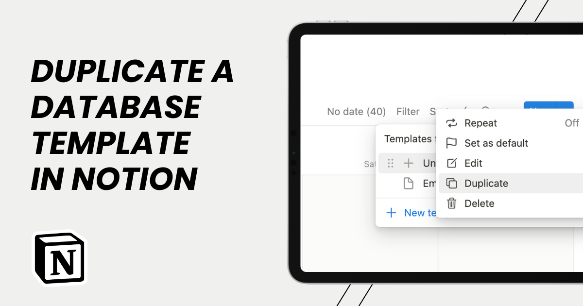 Copy Notion Template From One Database To Another [Easy Way]
